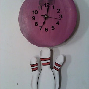 Bowling Ball and Pins Pendulum Sports Wall Clock - Etsy