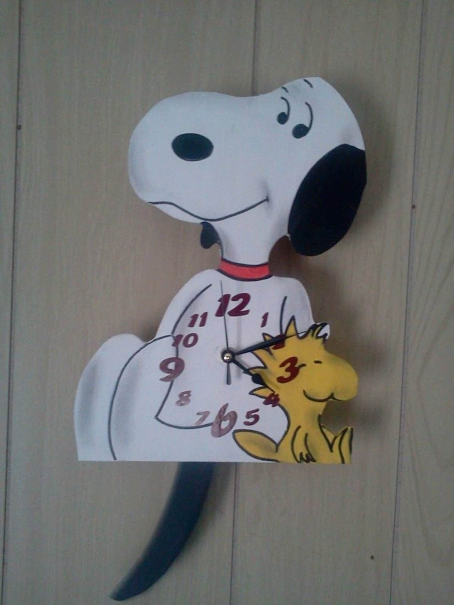 Snoopy Childrens Pendulum Clock for Nursery Bedroom or Play - Etsy