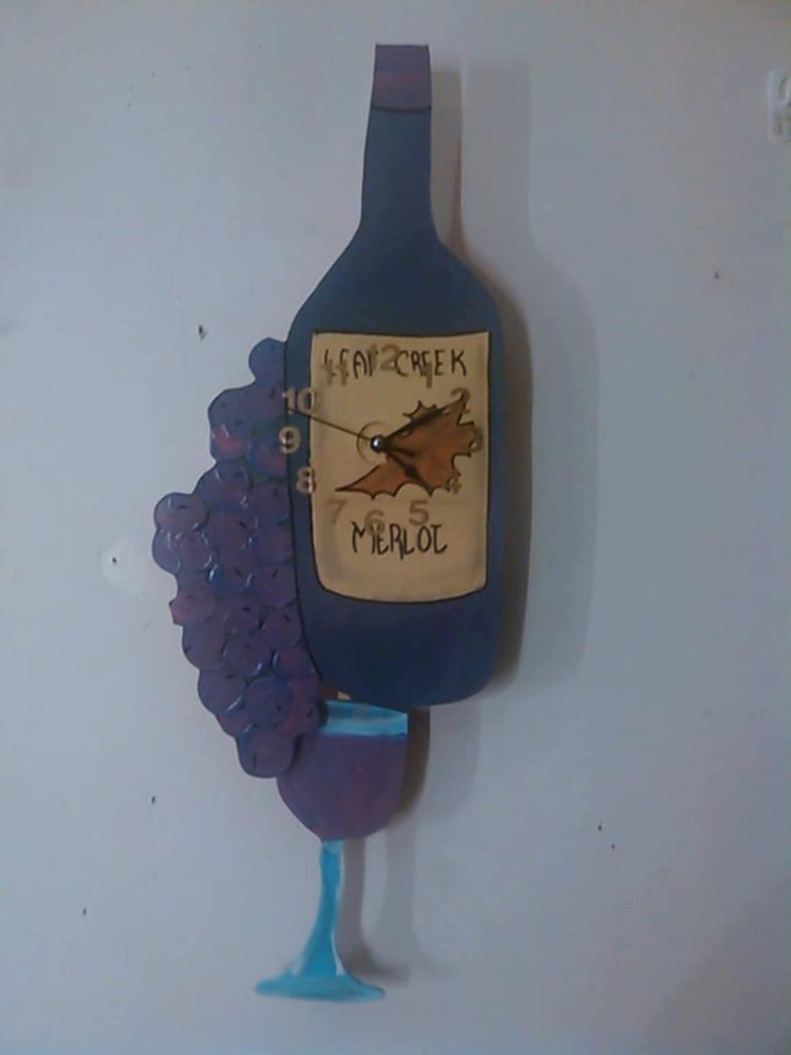 Wine Bottle Pendulum Wall Clock - Etsy