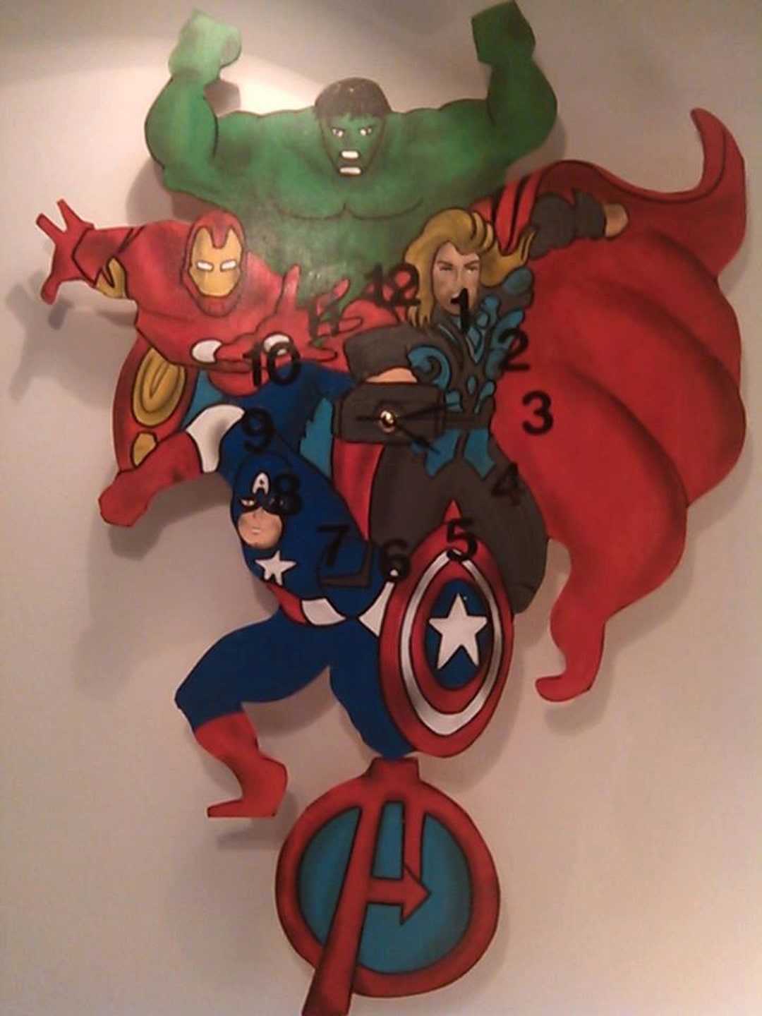 Avengers Superhero Childrens Pendulum Wall Clock - Etsy