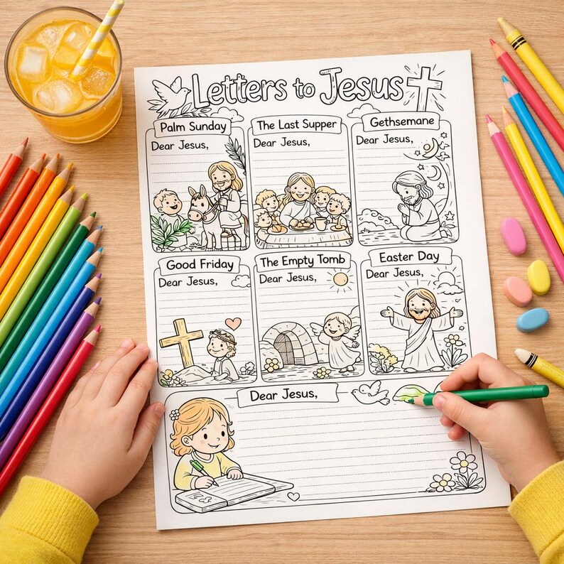 Holy Week Activity Sheet Kids - Letters to Jesus Easter Activity Sheet ...