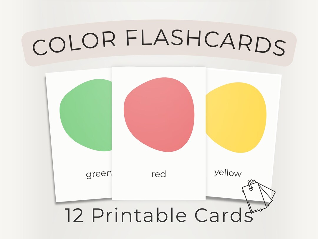 Montessori Color Flashcards · 12 Printable Toddler Learning Cards ...