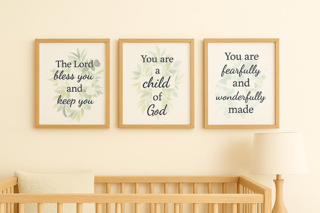 Christian Bible Verse Poster Set - Identity in Christ Wall Art ...