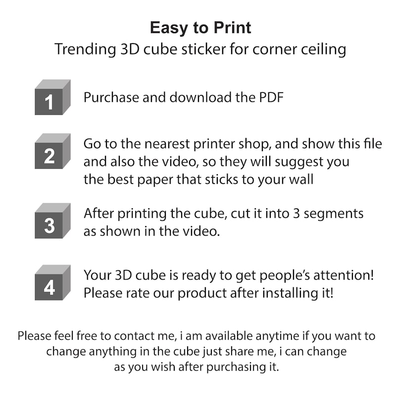 Trending 3D Cube Ceiling Sticker, Cubical Maze 3D - Etsy