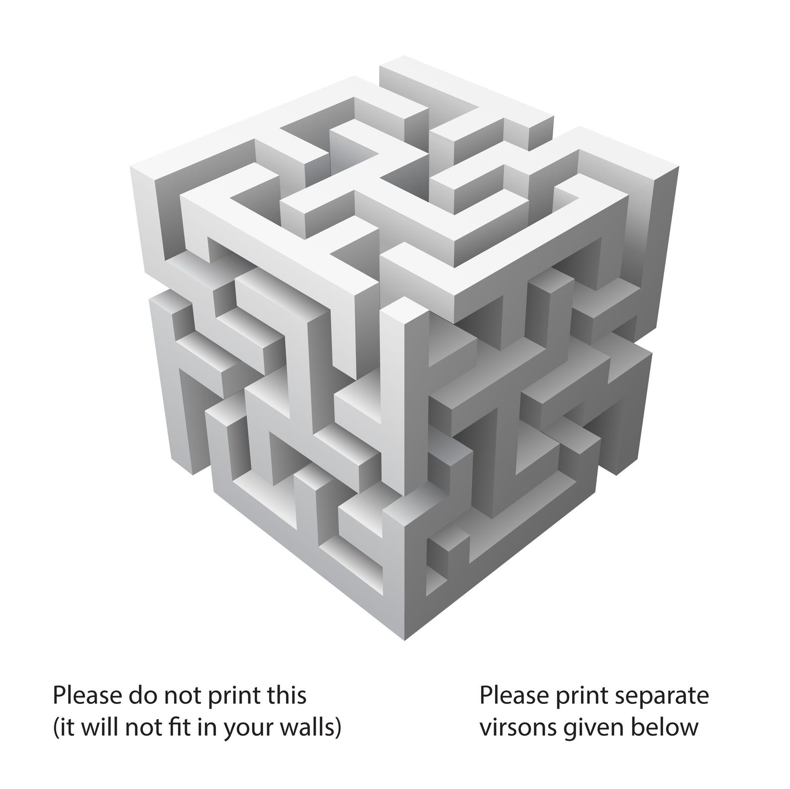 Trending 3D Cube Ceiling Sticker, Cubical Maze 3D - Etsy