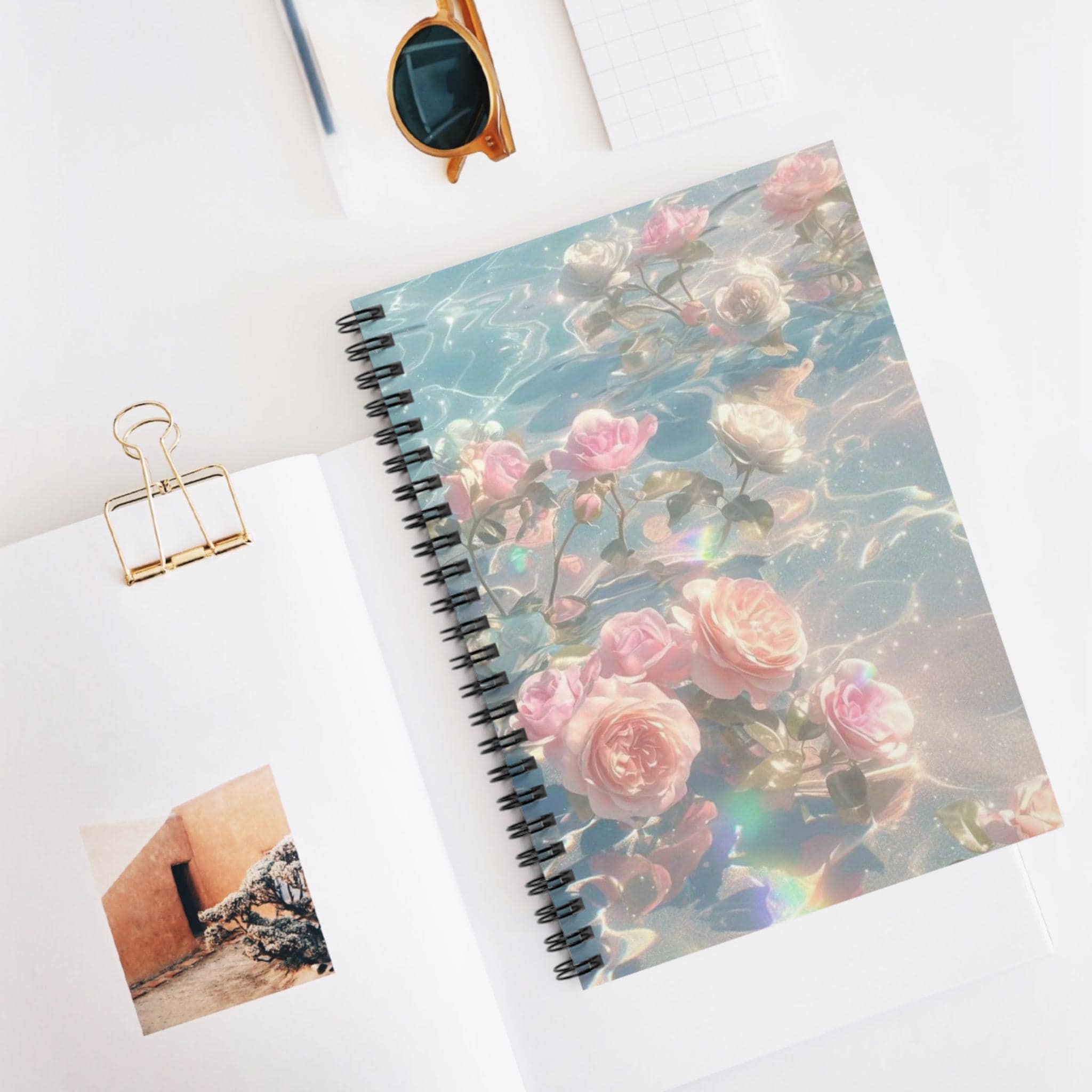 Floral Spiral Notebook: Dreamy Rose Design - 6" X 8" Journal - Etsy