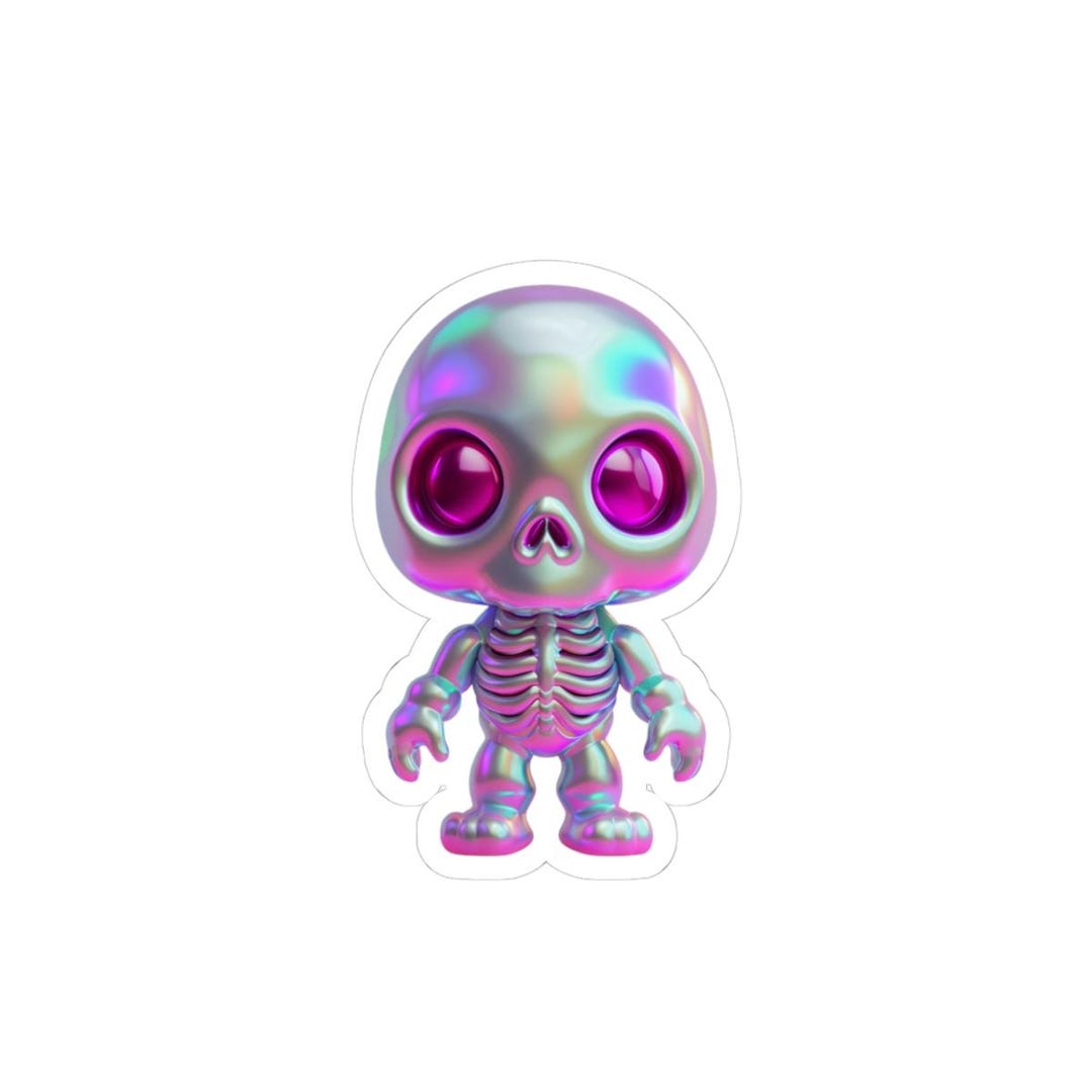 Pastel Bones, Holographic Skeleton Stickers With a Soft Spooky Vibe - Etsy