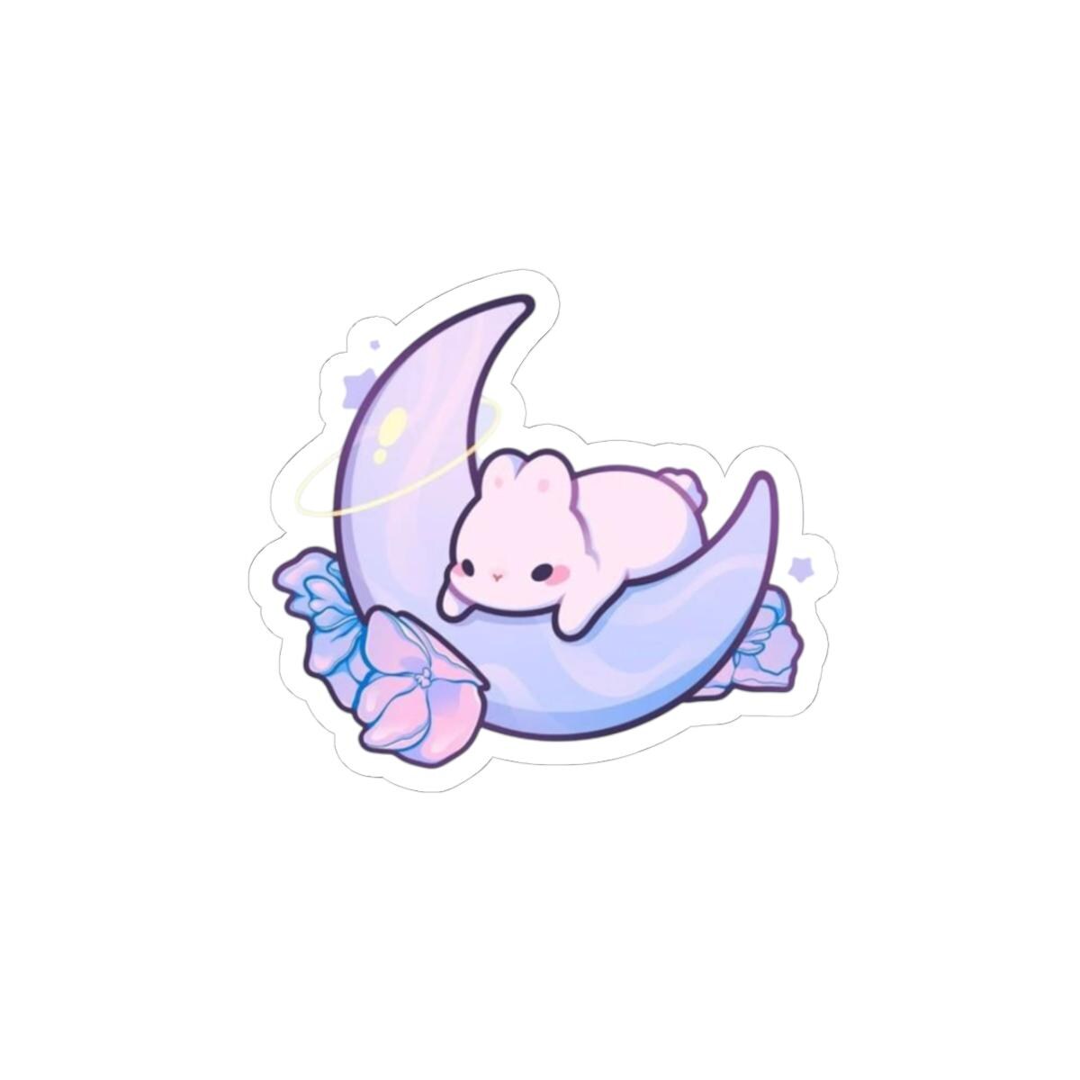 Moon Bunny Sticker – Kawaii Planner, Laptop Decal - Etsy