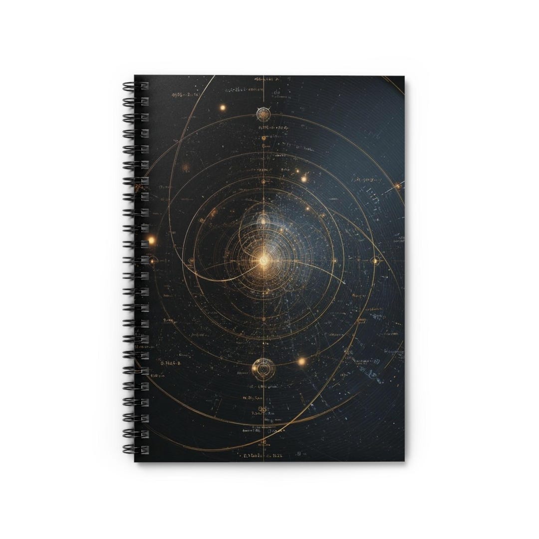 Celestial Orbit Notebook | Golden Astronomical Diagram Journal | Cosmic ...
