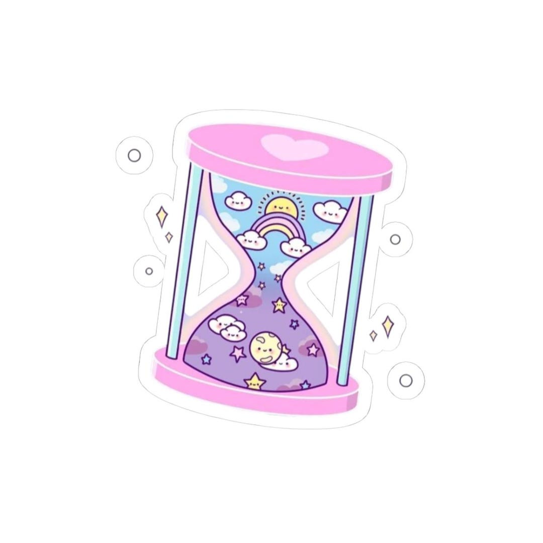 Whimsical Hourglass Stickers: Kiss-cut Vinyl Decals for Planners ...