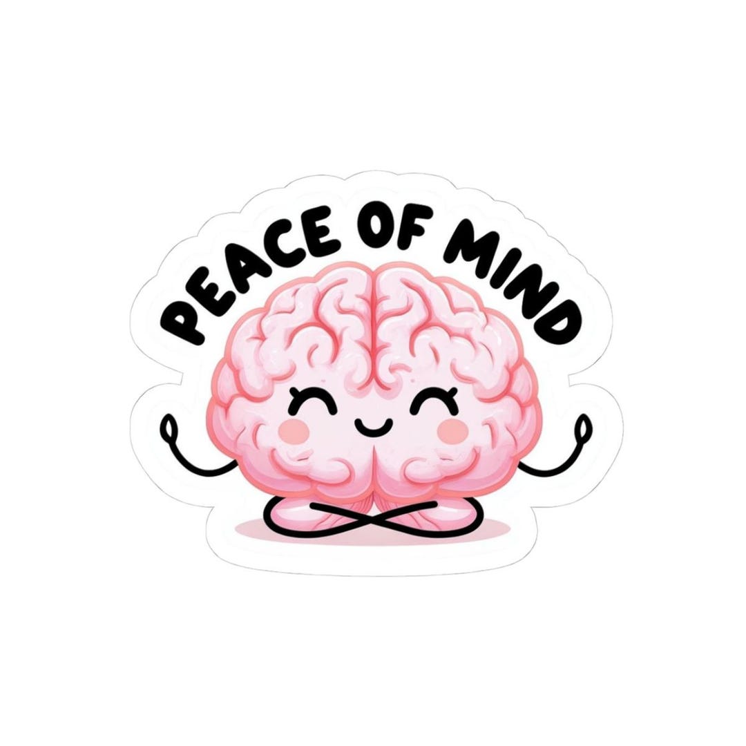 Peace Out, Brain! Kawaii Brain Sticker - Etsy