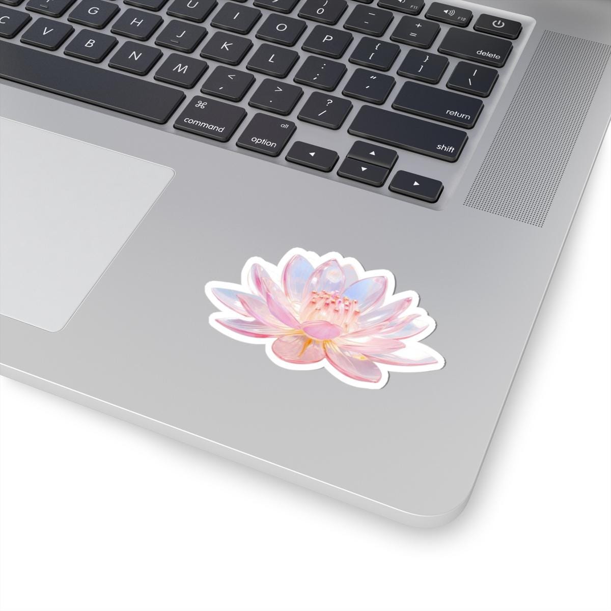 Iridescent Pink Lotus Sticker | Holographic Bloom Vinyl Decal - Etsy