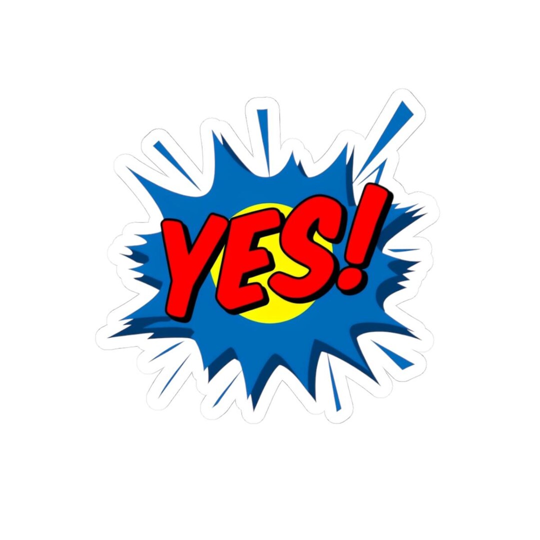 YES! Pop Art Decal - Vibrant Comic Style Sticker for Kids, Teens, and ...