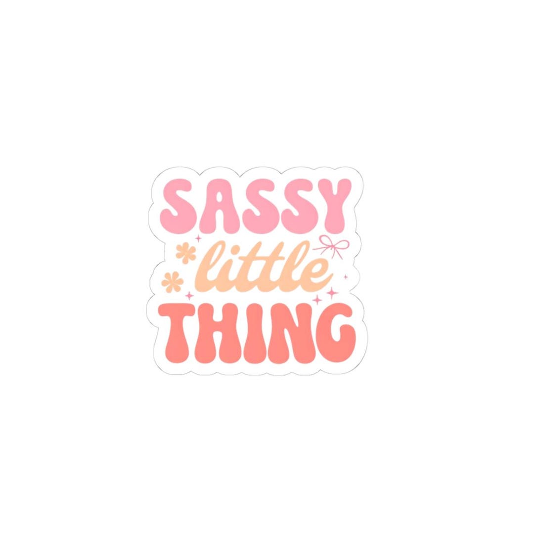 Sassy Little Thing" Cute Pastel Sticker , Fun Retro Vibes for Your ...