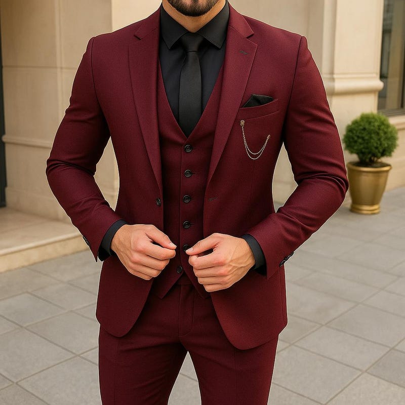 Custom Prom Suit Red - Etsy