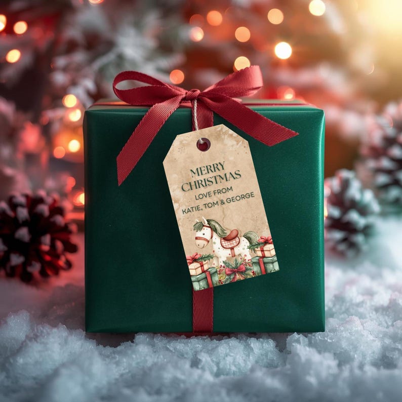 Christmas Gift Tags Editable| Merry Christmas Holiday Tags | Gift ...