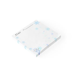 Snowflake Snowman Note Pad, Winter Stationery - Etsy
