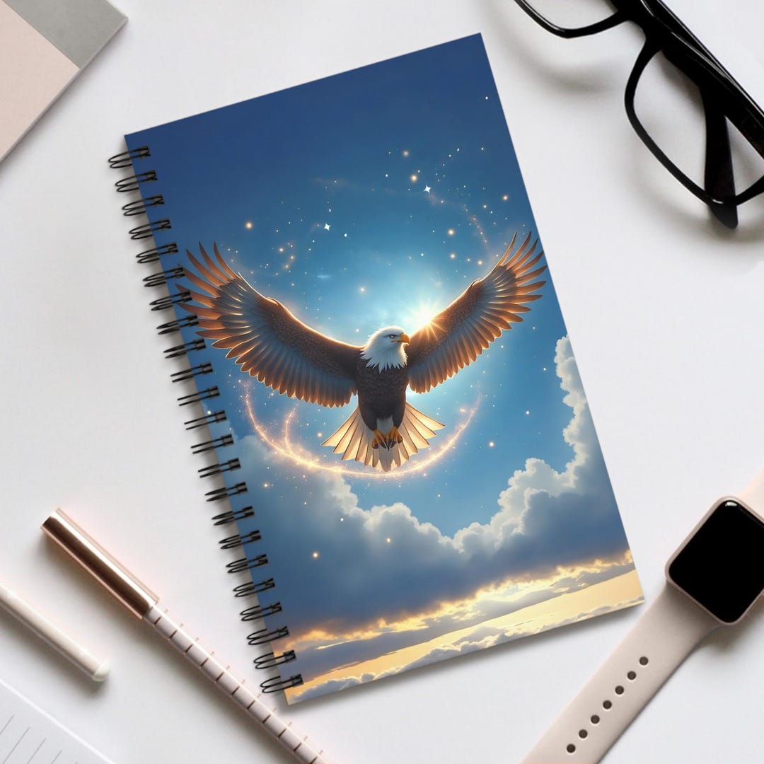 Spiral Notebook Flying Eagle - Dream Big, Fly High! - Etsy