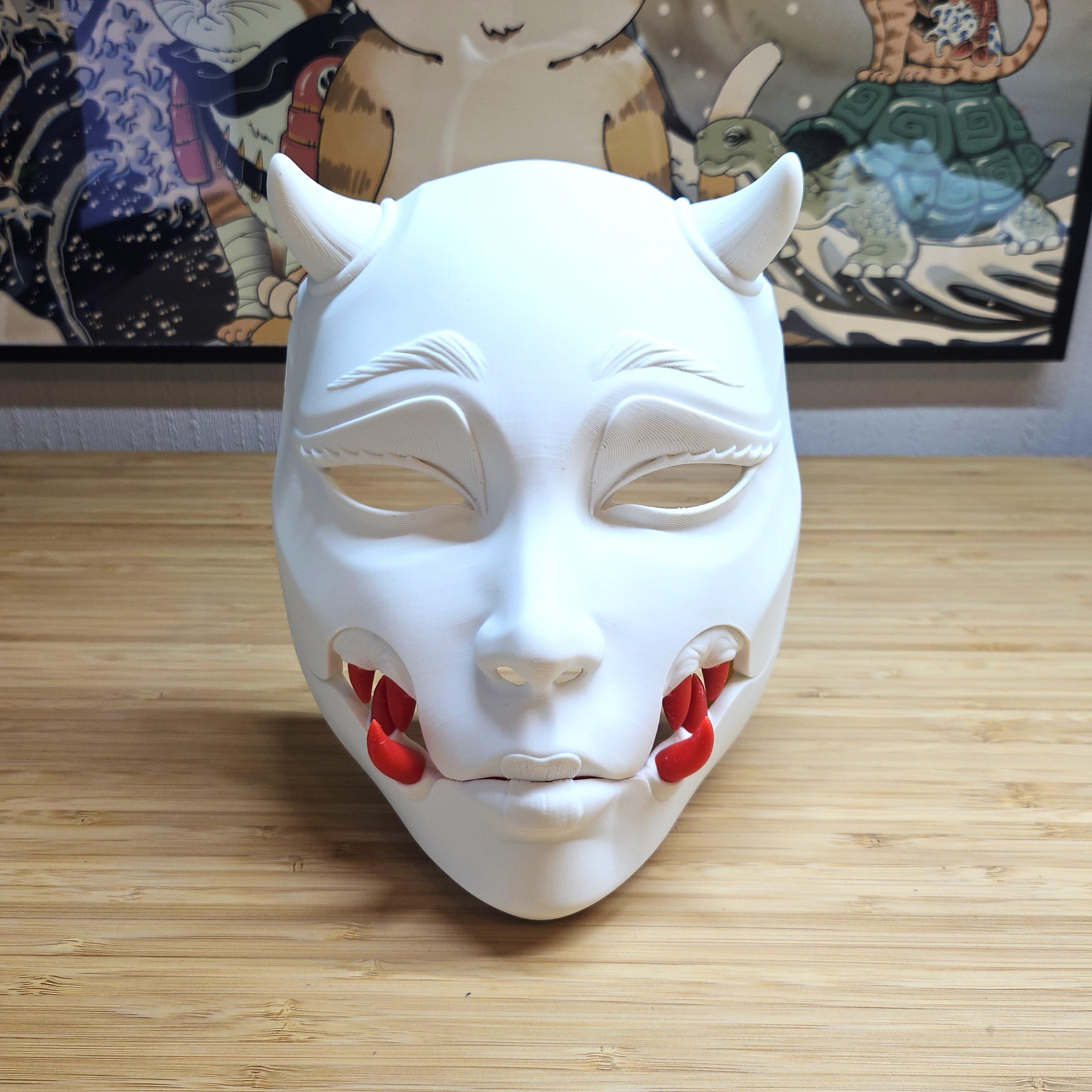 Kuchisake-onna Demon Mask – Two-piece 3D Printed Japanese Urban Legend ...