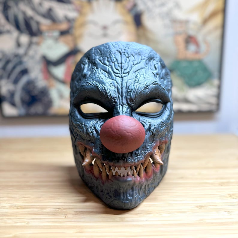Terrifying 3D Printed Clown Mask: Hand-painted Horror Decor - Etsy UK