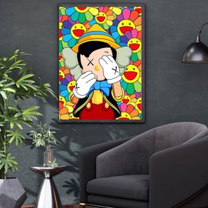 Mukarami Flower X Kaws Poster& Print - Etsy