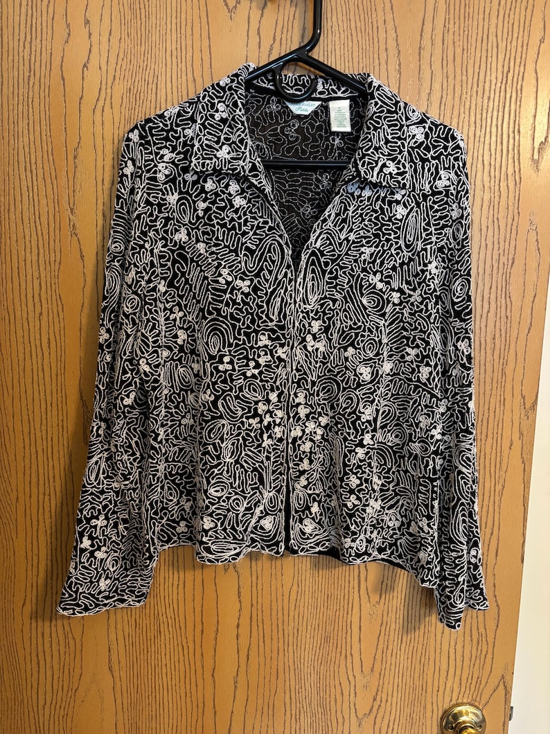 Laura Ashley Embroidered Sheer Mesh Jacket Vintage - Etsy