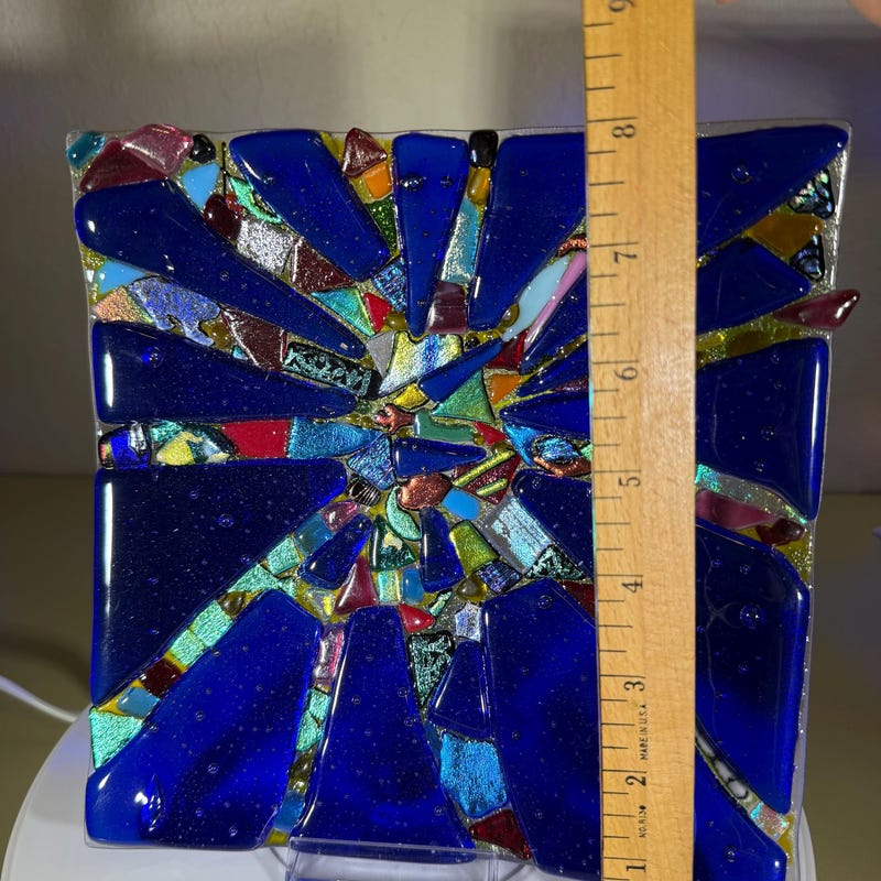 Dichroic Glass Plate - Etsy