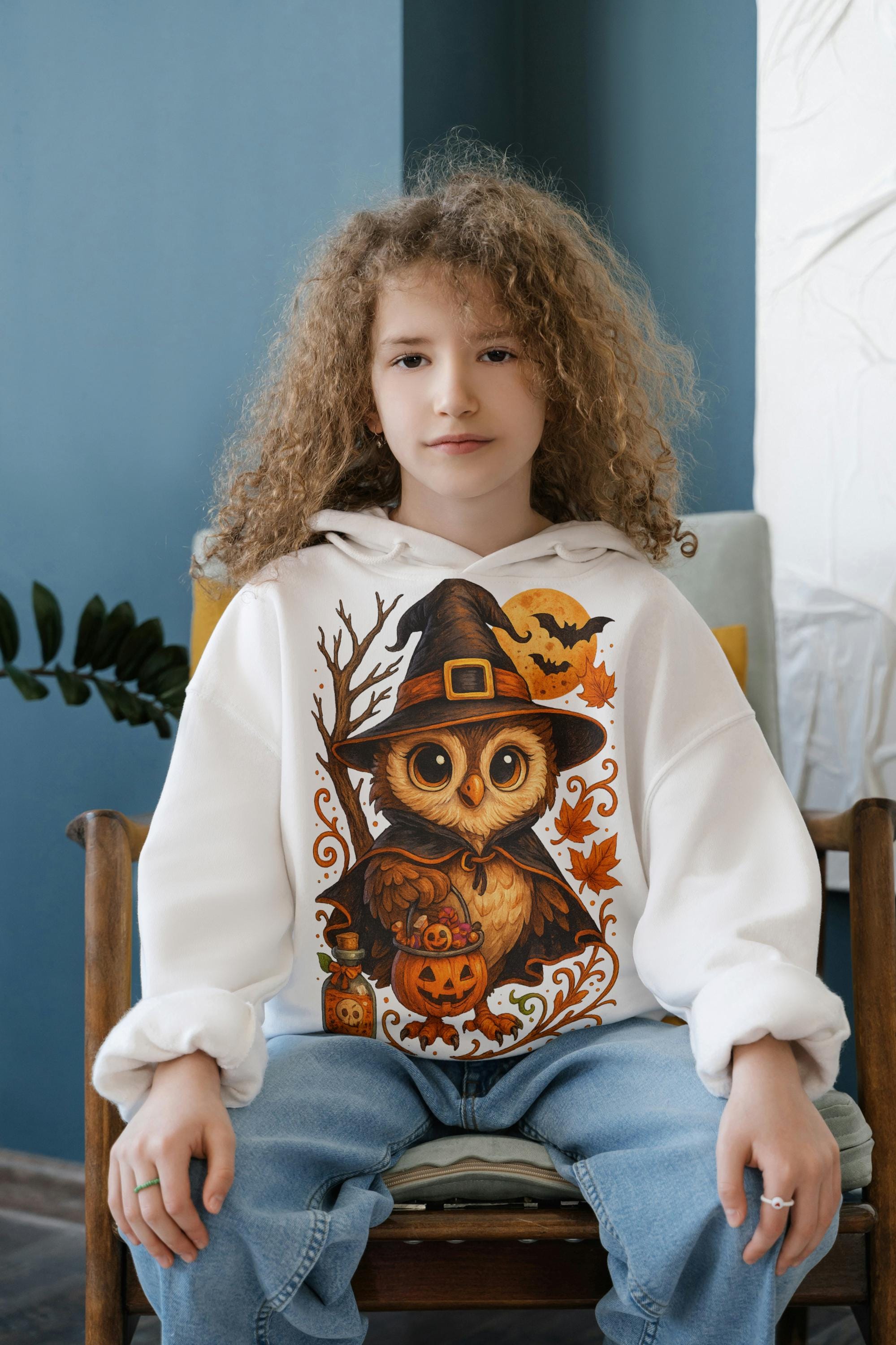 Halloween Witch Owl Clipart | Pumpkin Candy Bucket | Digital Download ...