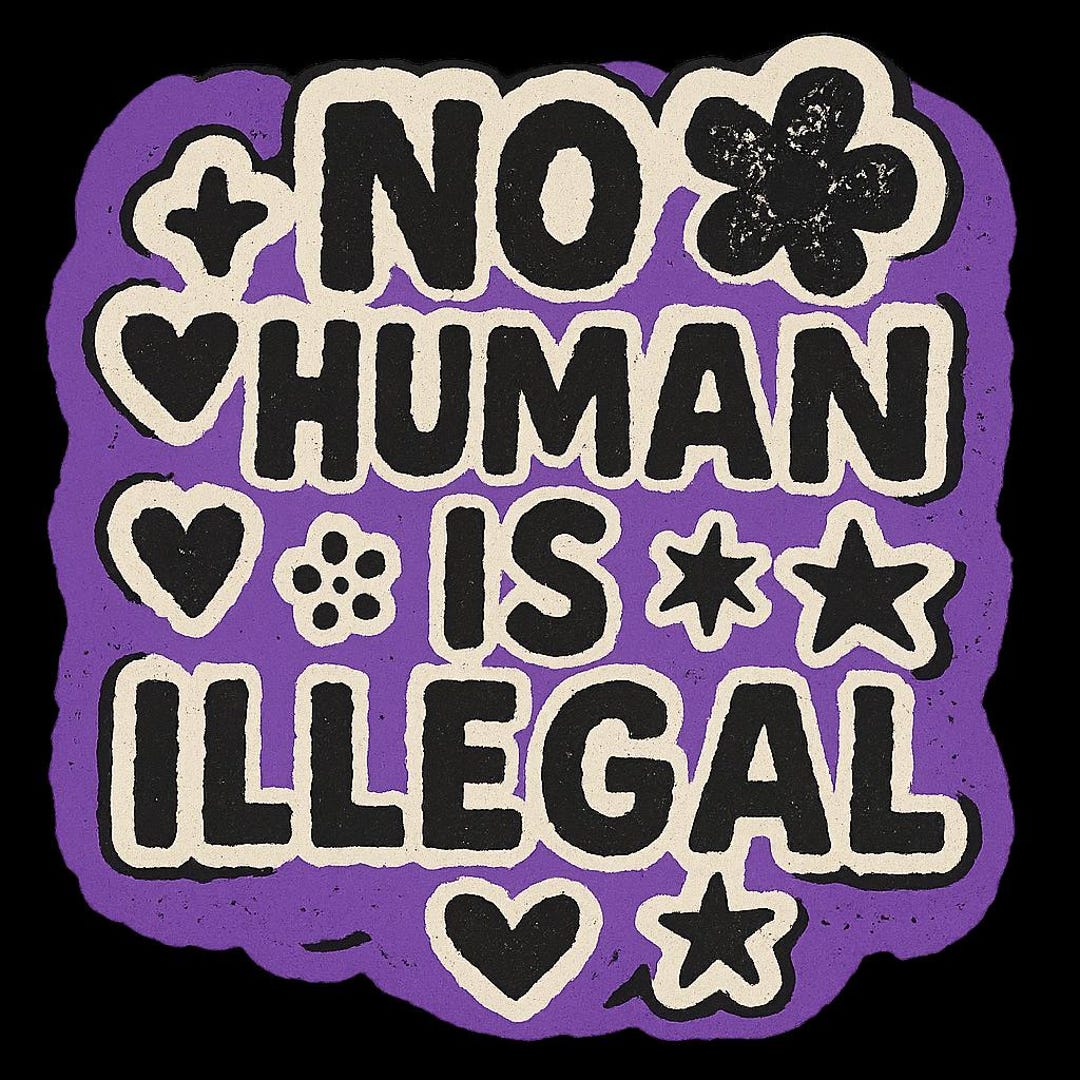 No Human is Illegal Sticker Immigration Justice Vinyl Decal - Etsy
