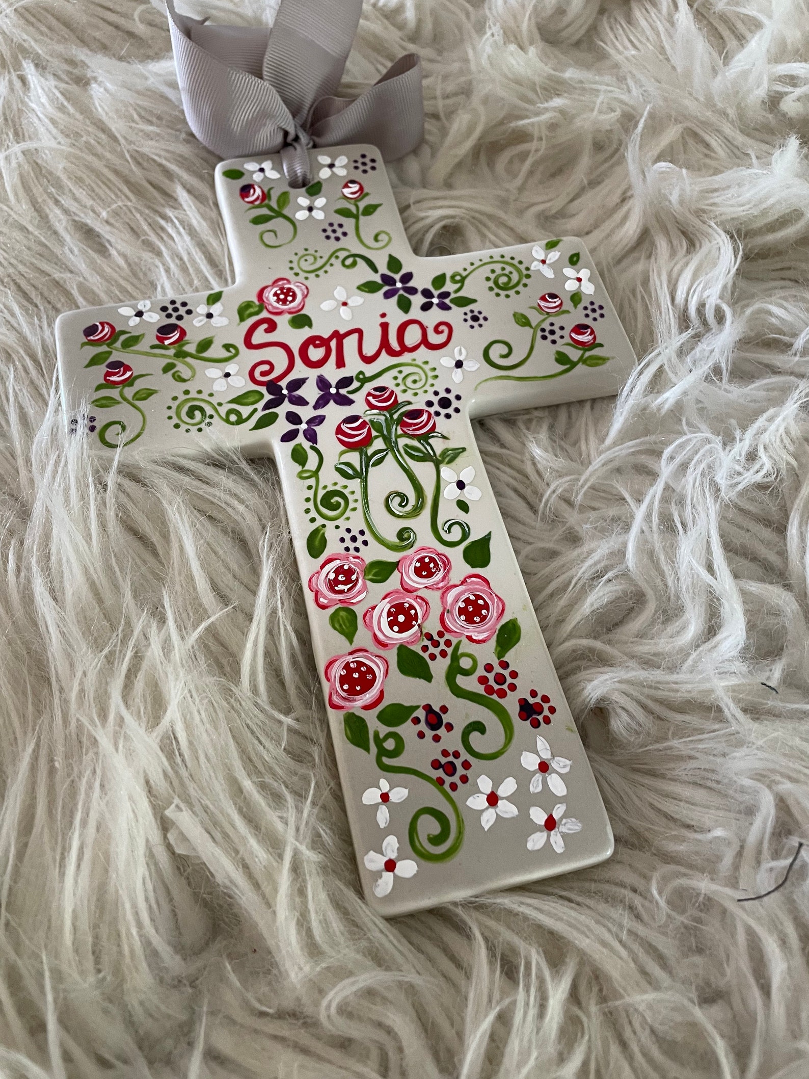 Personalized Porcelain Wall Cross - Etsy