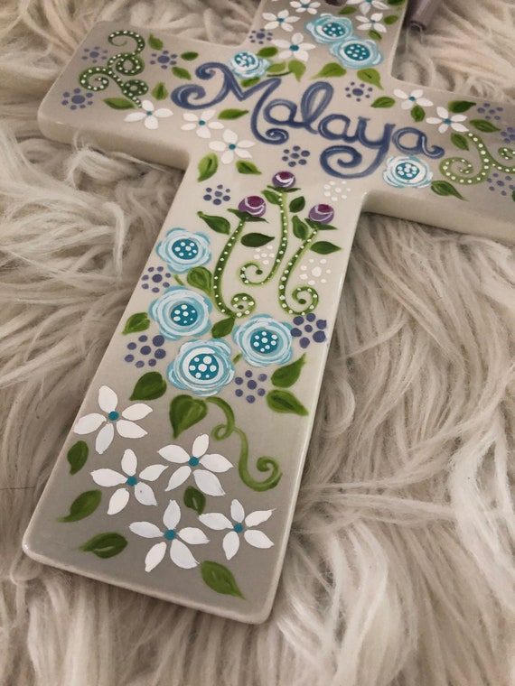 Personalized Porcelain Wall Cross - Etsy