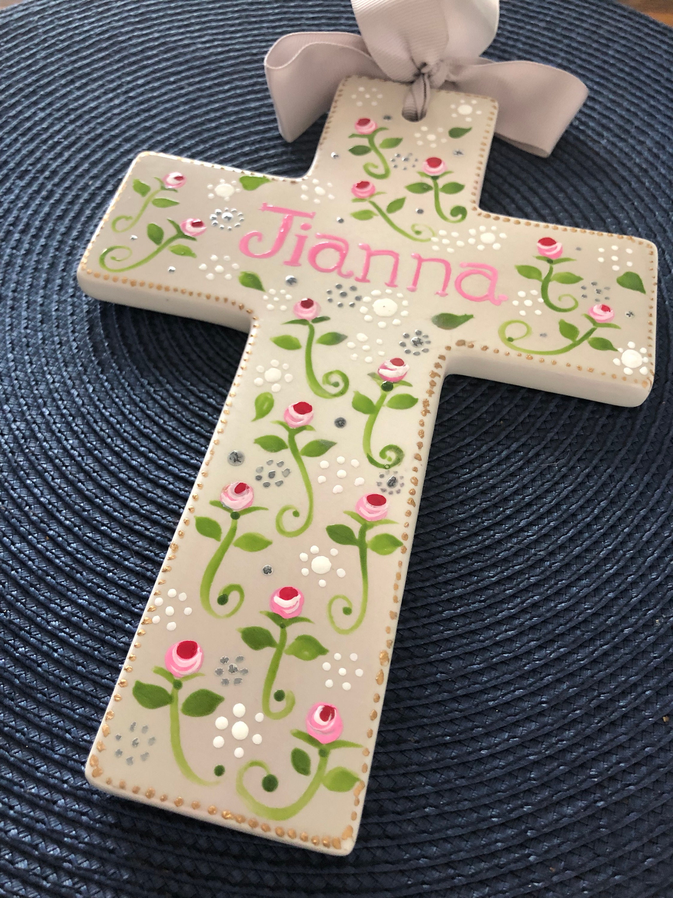 Personalized Porcelain Wall Cross - Etsy