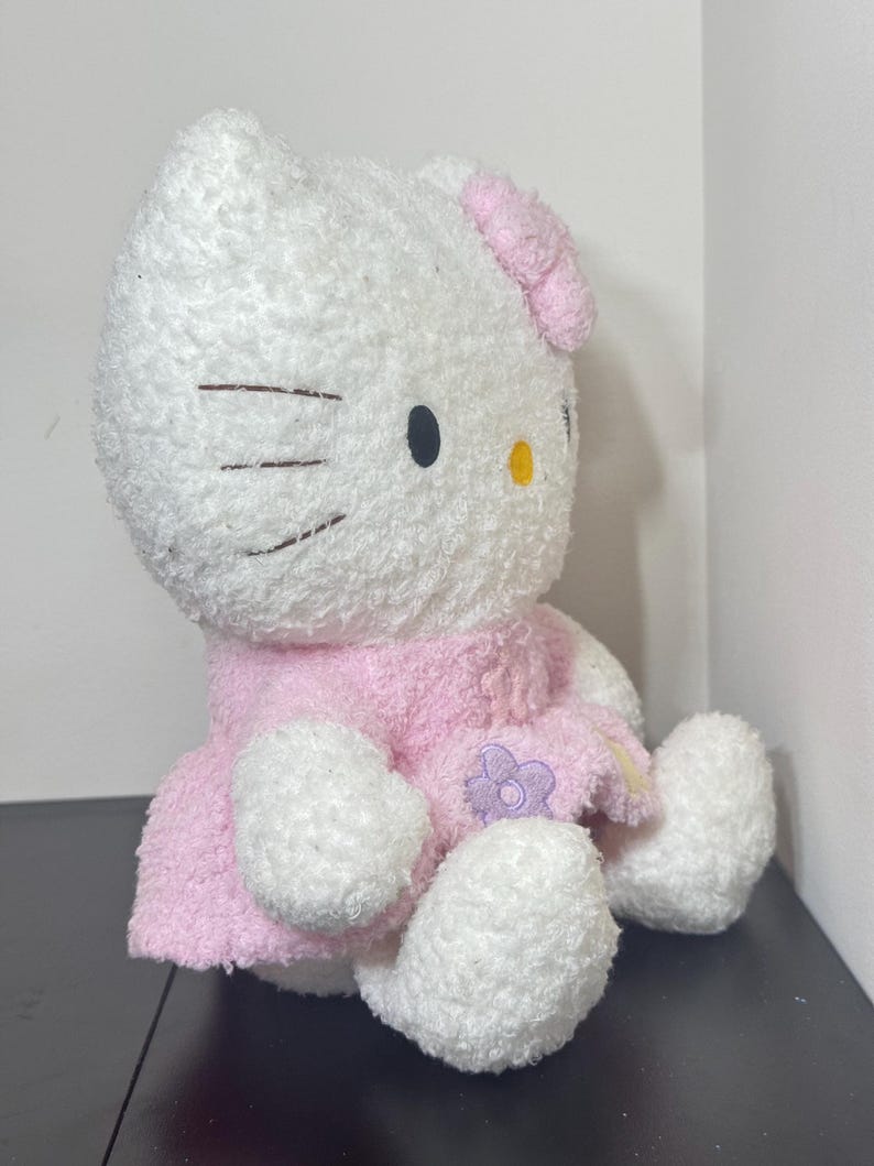 Sanrio Vintage Hello Kitty 2002 | Pink Dress and Flower - Etsy