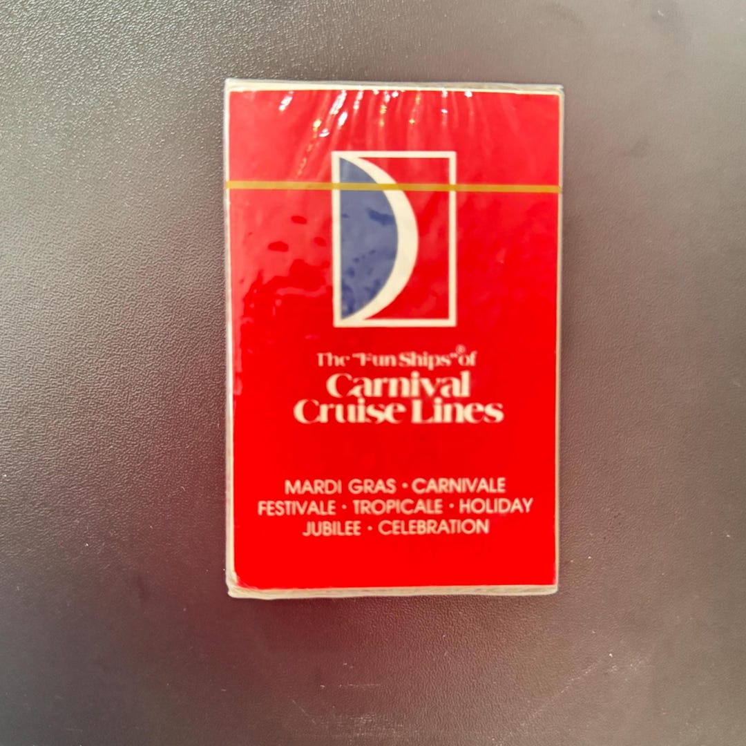 Vintage Carnival Cruise Lines Playing Cards | Sealed Red Deck | Retro ...