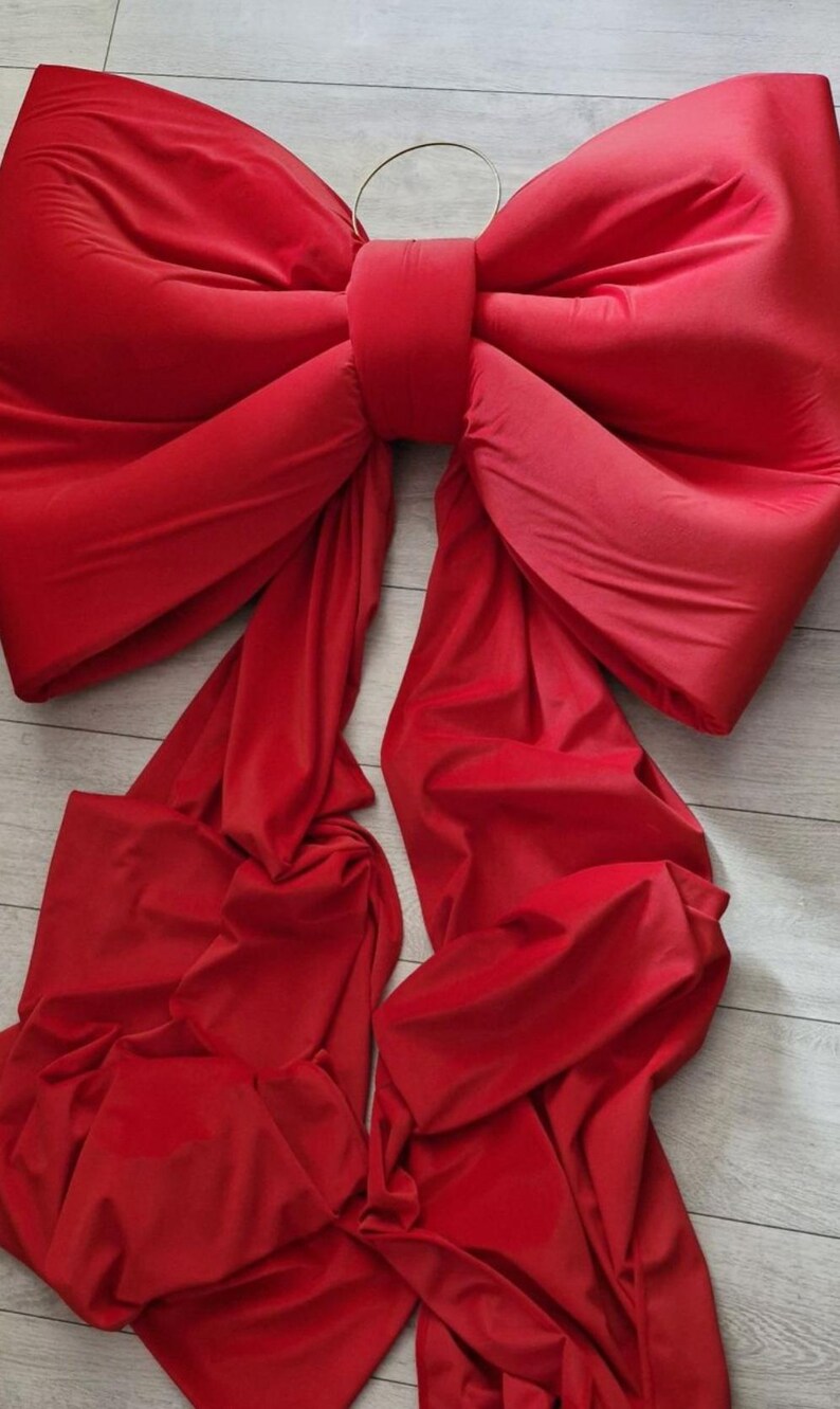Giant Red Waterproof Bow: Holiday Car and Door Decoration (60cm) - Etsy
