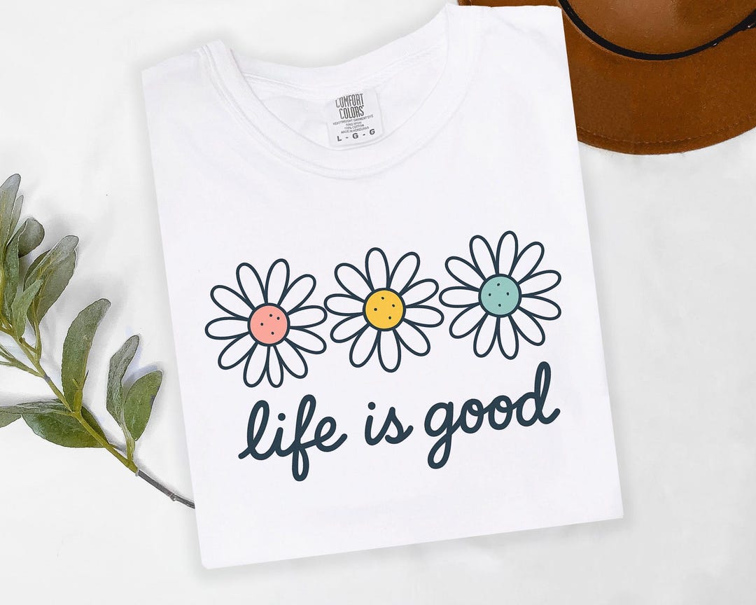 Life is Good Png, Preppy Daisy Digital Design Cute Positivity ...