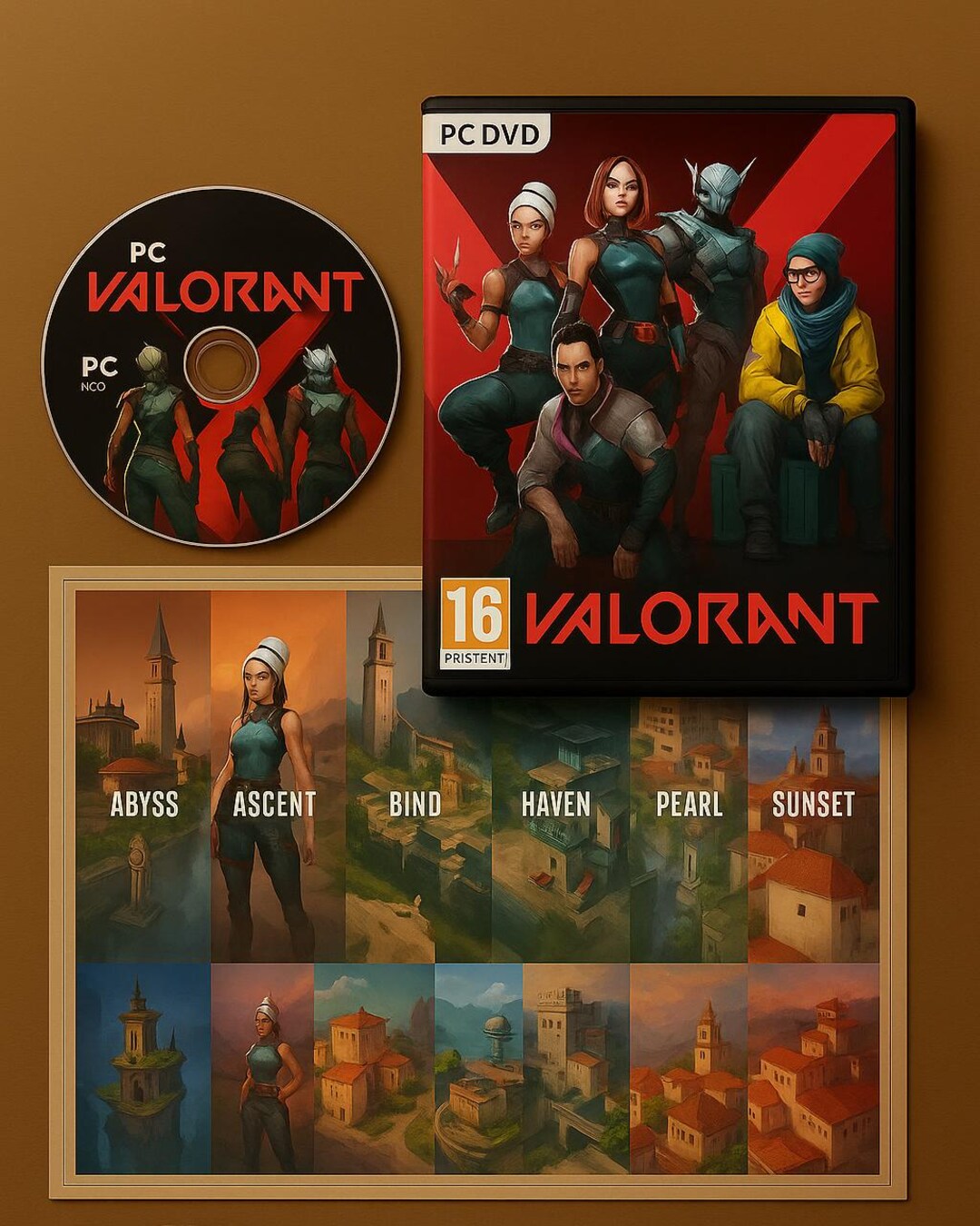 Valorant Display Game DVD (empty Disc) | Tactical FPS Collector Set ...