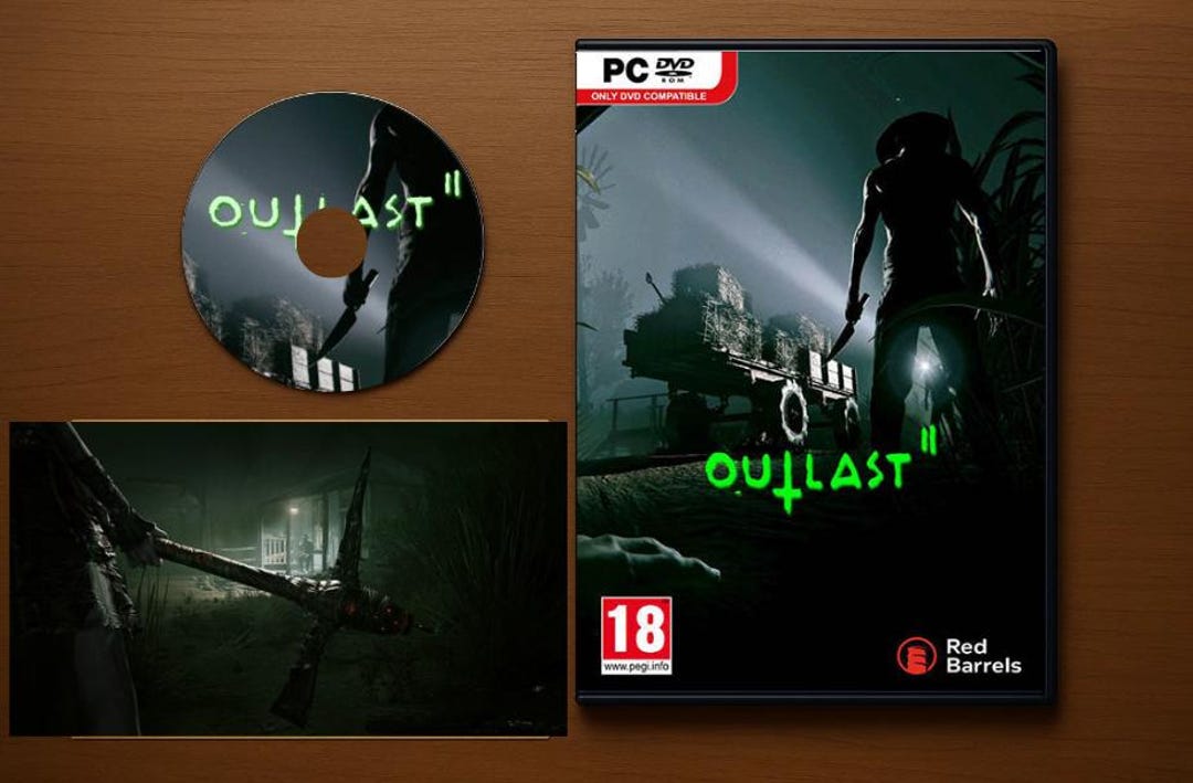 Outlast 2 Tribute Set | PC Game Display Case + Dummy Disc & Mini Poster ...