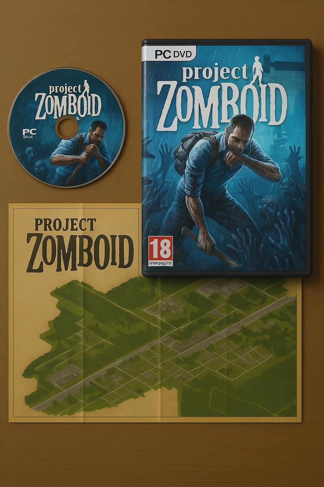Project Zomboid Tribute Set | Custom Retro Zombie PC Case + Dummy Disc ...