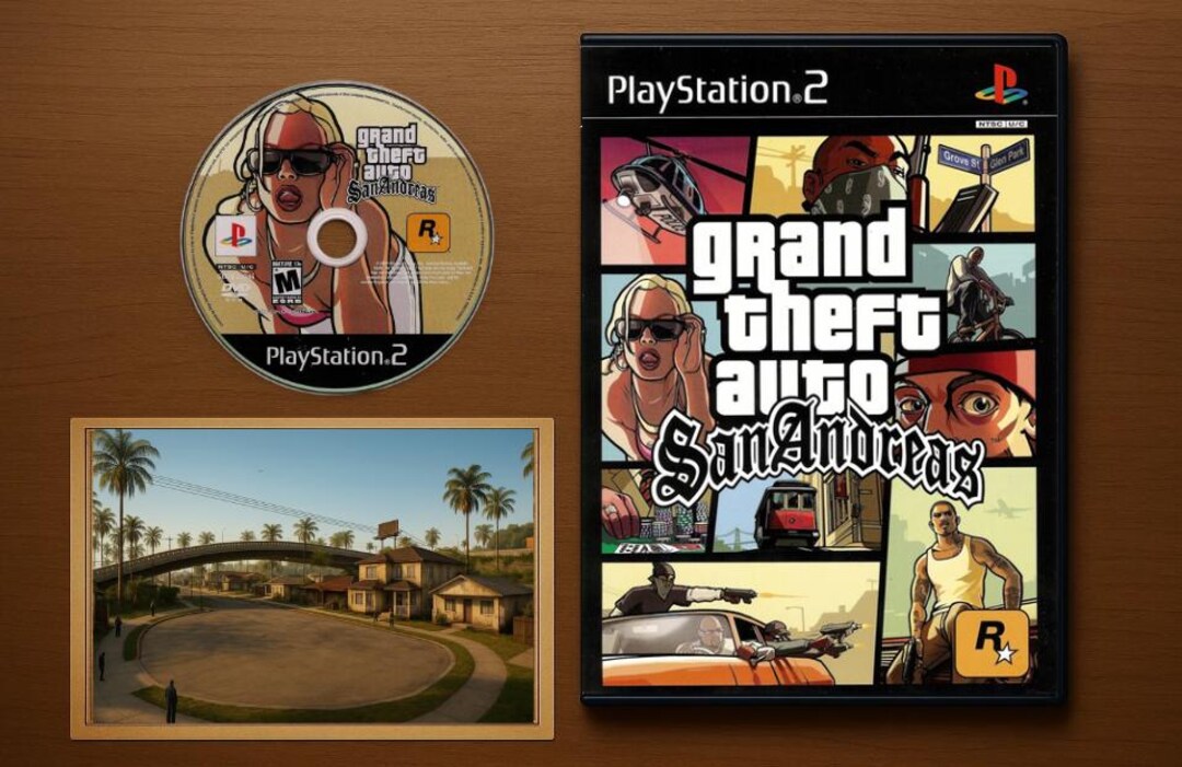 GTA San Andreas Tribute Set | Custom PS2 Display Case + Dummy Disc & Mini Poster (no Game) - Etsy