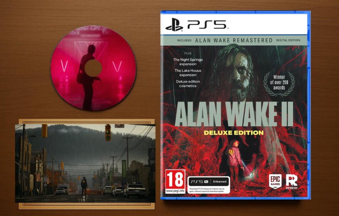 Alan Wake 2 Tribute Set | Custom PS5 Horror Case + Dummy Disc & Mini ...