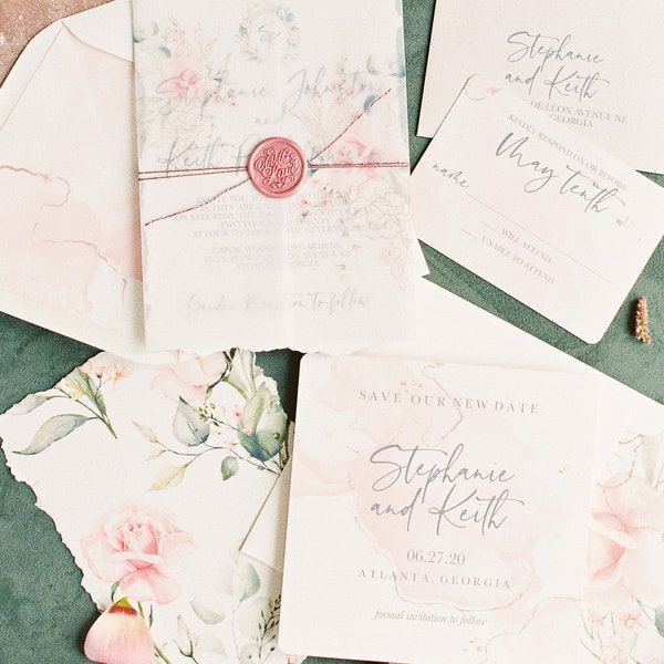 Vellum Invitations - Etsy