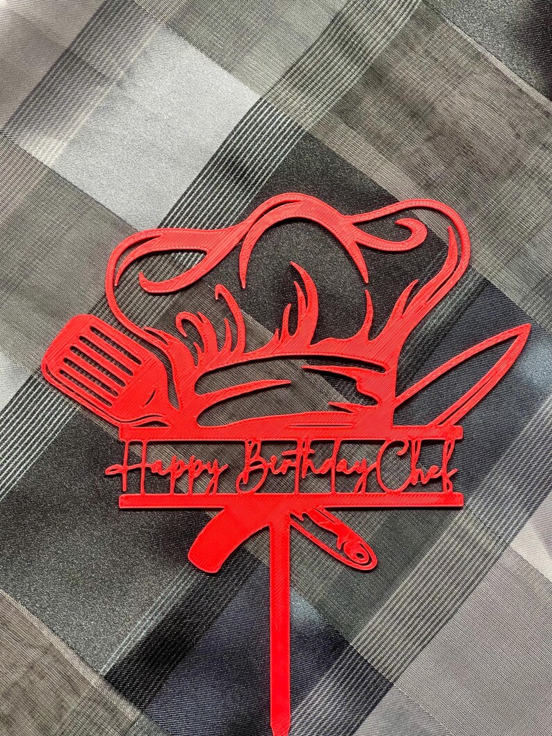 Happy Birthday Chef Cake Topper - Etsy