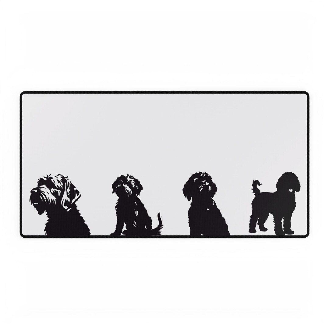 Goldendoodle Desk Mat | Dog Office Decor | Writing Pad & Mouse Pad ...