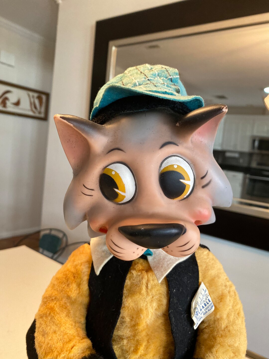 Knickerbocker/1959 Rubber Face Detective Snooper Stuffed Cat/ Hanna ...