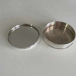 Siam Sterling Silver Container/ Mirrored Container Niello Siam Compact ...