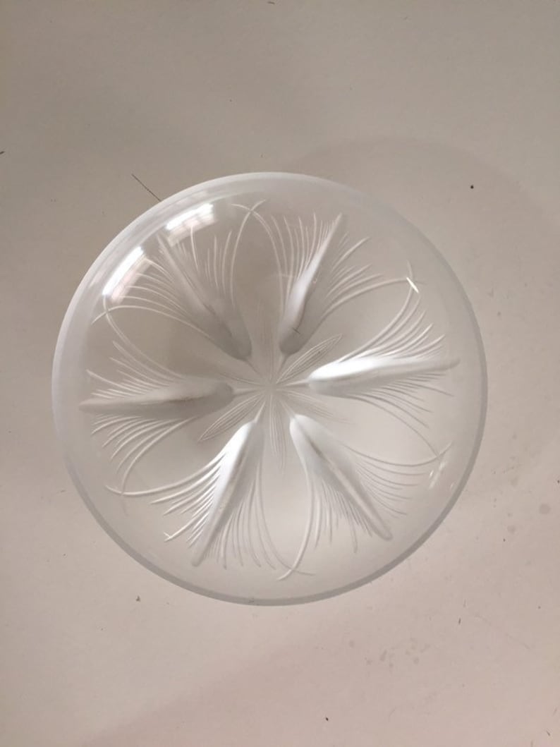 Verlys Glass Large Frosted Bowl/American Art Glass | Etsy