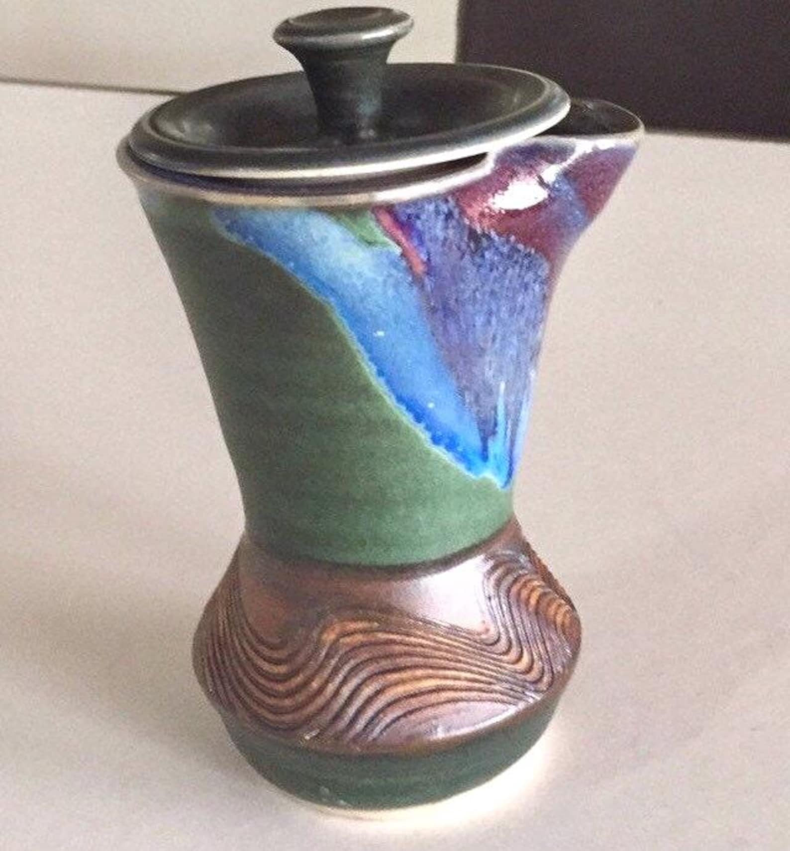 Studio Pottery Jar With Lid, Stoneware Jar, Lidded Container, Art ...