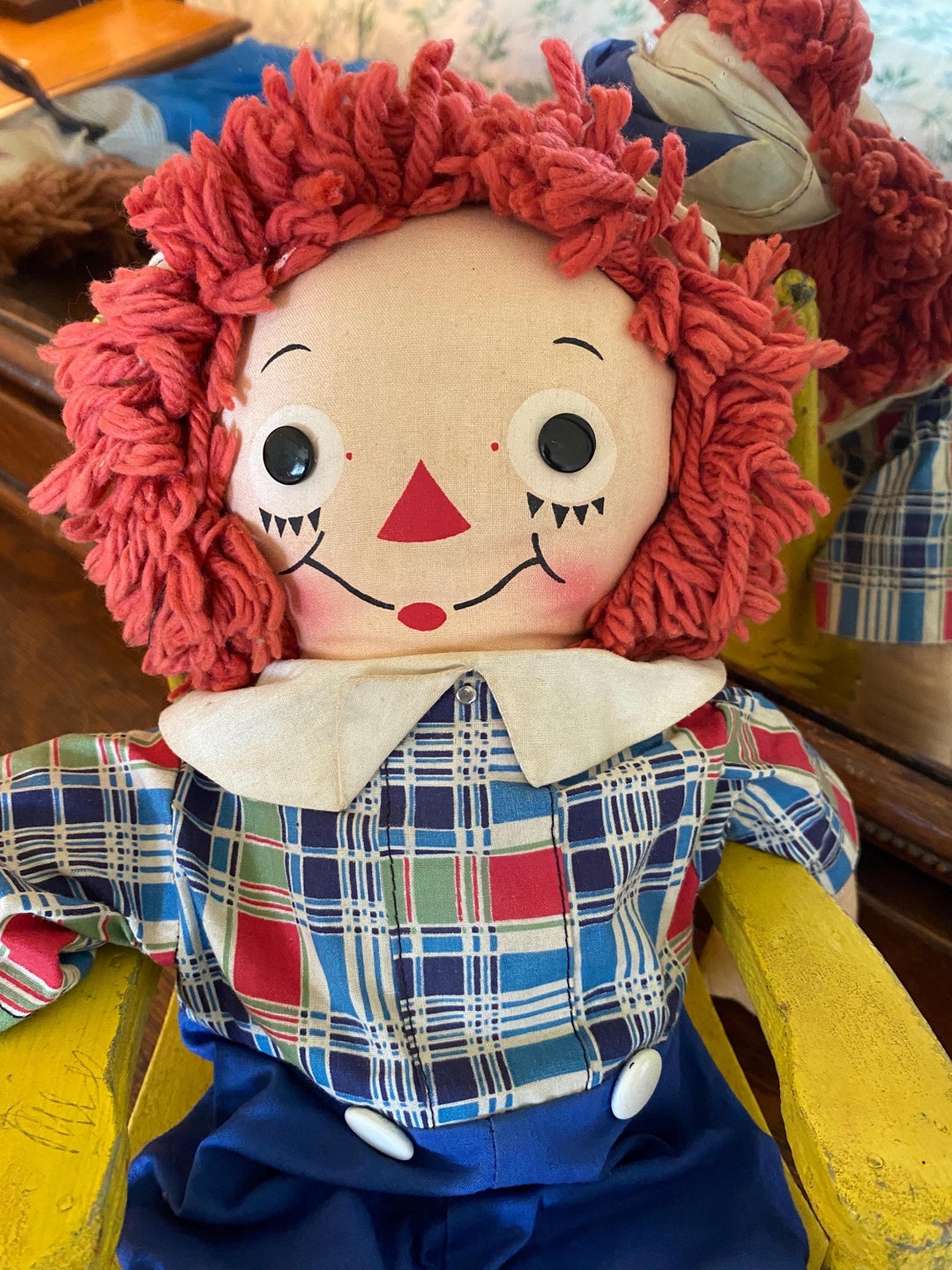 Georgene Novelities RARE Myrtle Silsby Johnny Gruelle Raggedy Andy Doll ...