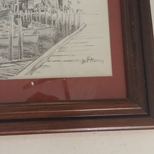 Jas F Murray Pencil Etching Wooden Frame/james Francis Murray New ...